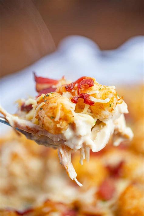 Chicken Bacon Ranch Tater Tot Casserole Recipe Dinner Then Dessert