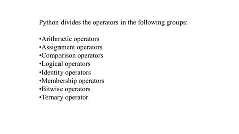 Python Operators 1pptx