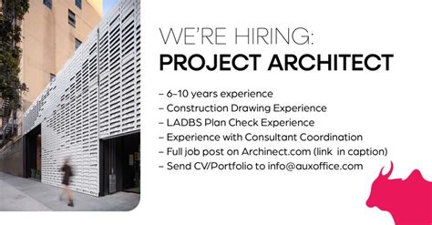Aux Architecture On Linkedin Werehiring Projectarchitect Architectjobs Auxarchitecture