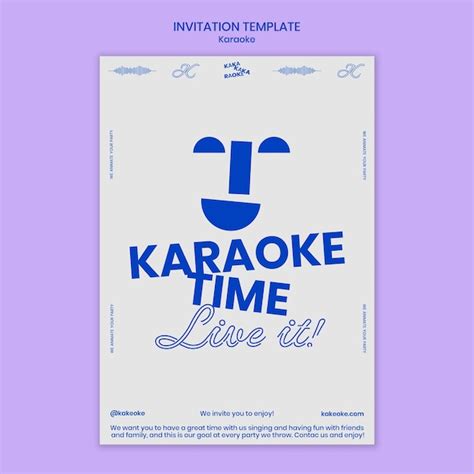 가라오케 파티 초대장 서식 파일 무료 Psd 파일