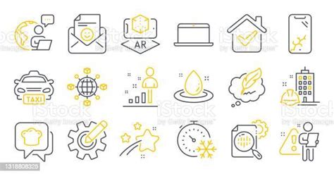저작권 채팅 스마일 랩톱 기호 와 같은 비즈니스 아이콘 집합입니다 서통계 요리 모자 코그휠 사인 벡터 가상현실에 대한 스톡 벡터 아트 및 기타 이미지 Istock