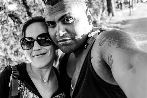 Premium Photo Portrait Of Cheerful Couple Taking Selfie Outdoors