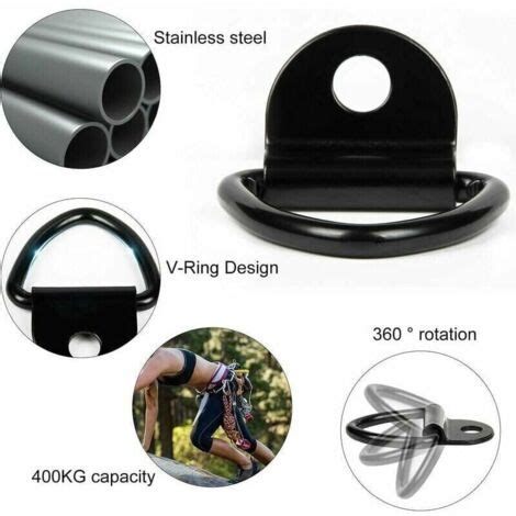 Paquete De 8 Anillos De Amarre Resistentes Para Barcos Furgonetas Camiones Y Almacenes