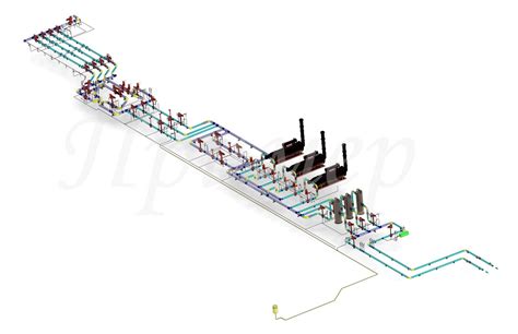 Solidworks Piping Section Of The Main Gas Pipeline Project