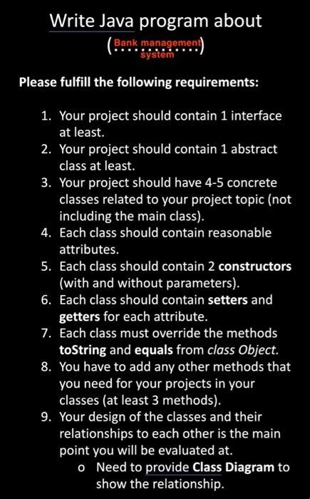 solved write java program about bank management systém