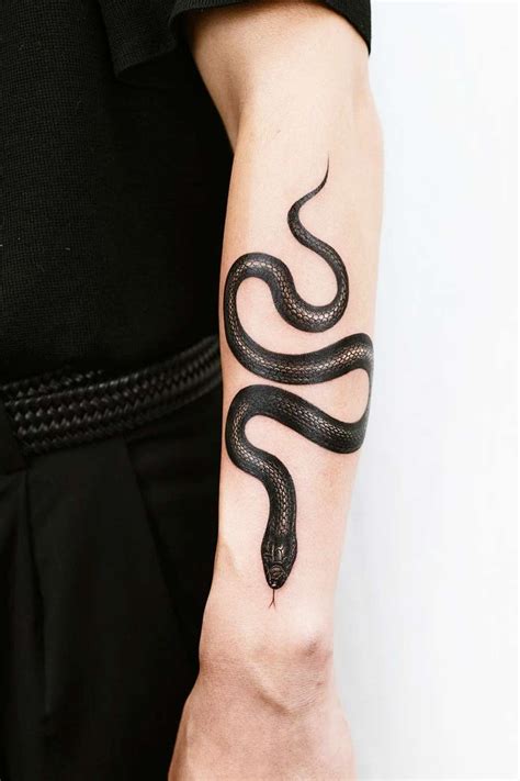 Black Python Tattoo