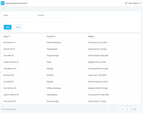 Paginating Data Action Example Overview O11 Outsystems