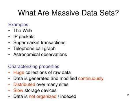 Ppt The Complexity Of Massive Data Set Computations Powerpoint