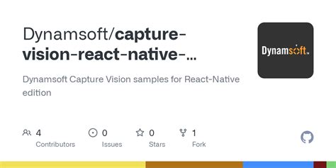 Github Dynamsoftcapture Vision React Native Samples Dynamsoft Capture Vision Samples For