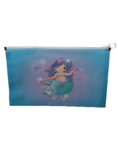 پوشه زیپی A4 پری دریایی زیپ لاک کشویی در 4 طرح و رنگ کد 1683 فروشگاه اینترنتی خانواده مایا