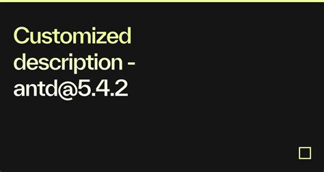 Customized Description Antd Codesandbox