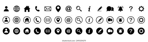 Icons Website Phone Email Photos And Images And Pictures Shutterstock