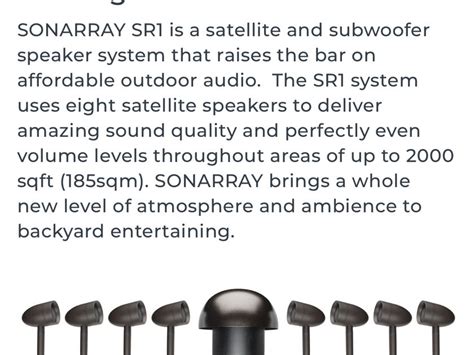 Sonance Sonarray Sr1 Wamplifier In Ceilingwall Audiogon