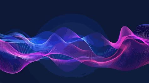 Abstract Flowing Rhythm Wave Lines Vector Background Premium Ai