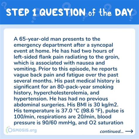 Usmle® Step 1 Question Of The Day A Syncopal Event Osmosis Blog