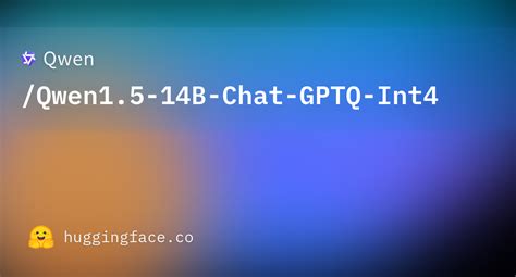 Qwenqwen15 14b Chat Gptq Int4 At Main