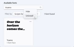 How To Install Or Uninstall Fonts On Windows 11