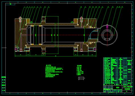 液压缸装配cad图纸装配图 Autocad 2004 模型图纸下载 懒石网