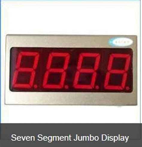 Rectangle Led Seven Segment Display Pixel Density 15 Mm Dimension