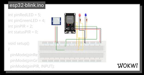 Sensor PIR ESP LED Wokwi ESP STM Arduino Simulator