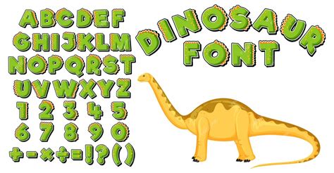 영어 알파벳과 숫자를위한 글꼴 디자인 무료 벡터