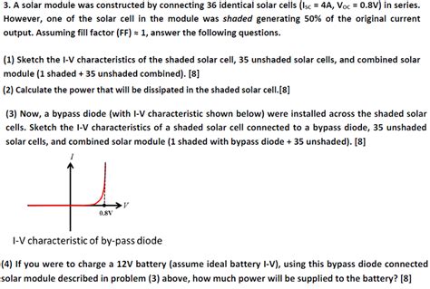 Solved A Solar Module Was Constructed By Connecting Chegg