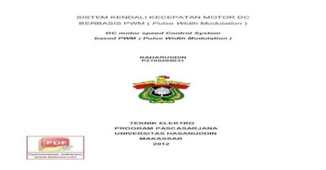 Sistem Kendali Kecepatan Motor Dc Berbasis Pwm …digilib Unhas Ac Id