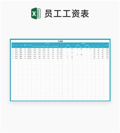 工资表（五险一金） 完美办公