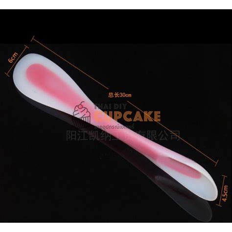 ไม้พายซิลิโคน ไม้กวน ขนาดยาว 30 ซม ขุ่นใส สุ่มสี Shopee Thailand
