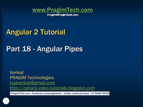 Sql Server Net And C Video Tutorial Angular Pipes