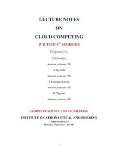 LECTURE NOTES ON CLOUD COMPUTING Lecture Notes On Cloud Computing Pdf PDF PRO