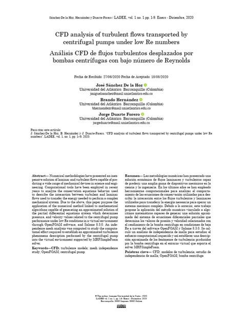 Cfdanalysisofturbulentflowstranspor Pdf Fluid Dynamics