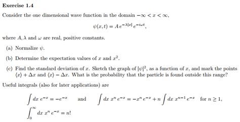 Solved Exercise 14 Consider The One Dimensional Wave