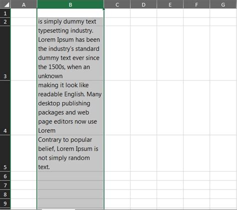 como quebrar texto automaticamente no excel