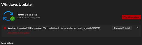 Not Able To Update To Win11 Version 22h2 Error 0x8007001f Microsoft