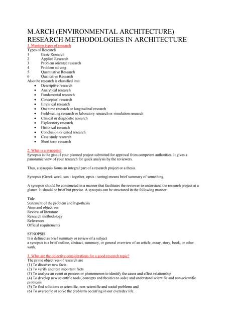 Research Methodologies In Architecture Pdf