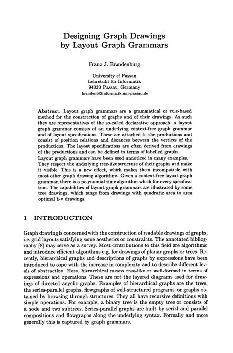 Pdf Designing Graph Drawings By Layout Graph Grammars
