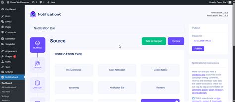 How To Use Notification Bar In Notificationx Notificationx