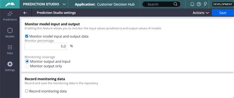 Configuring The Monitoring Of Model Input And Output Pega