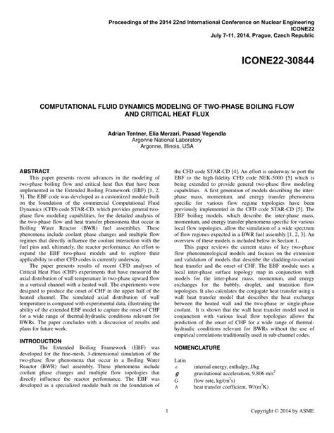 Pdf Computational Fluid Dynamics Modeling Of Two Phase Boiling Flow