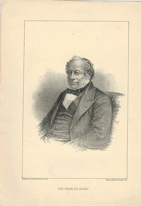 Antique Print Sir Charles Barry 1870 Ca • Antiche Curiosità
