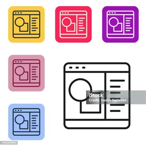 흰색 배경에 격리 된 검은 줄 3d 프린터 소프트웨어 아이콘 3d 프린팅 색상 정사각형 단추로 아이콘을 설정합니다 벡터 3차원 형태에 대한 스톡 벡터 아트 및 기타 이미지