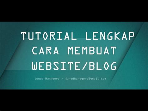 Tutorial Cara Membuat Website Dengan Mudah Blog Okuta