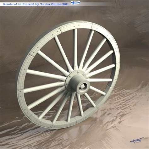 D Model Cart Wheel