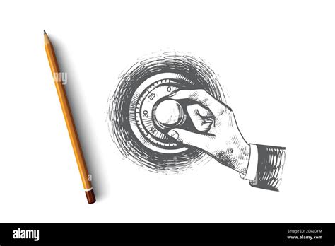 Security Concept Hand Drawn Isolated Vector Stock Vector Image Art Alamy