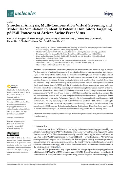 Pdf Structural Analysis Multi Conformation Virtual Screening And Molecular Simulation To