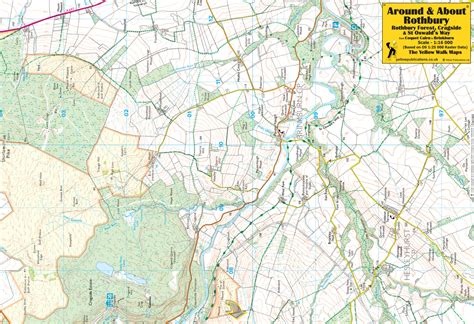 Rothbury Rothbury Forest Cragside And St Oswalds Way Walking Map