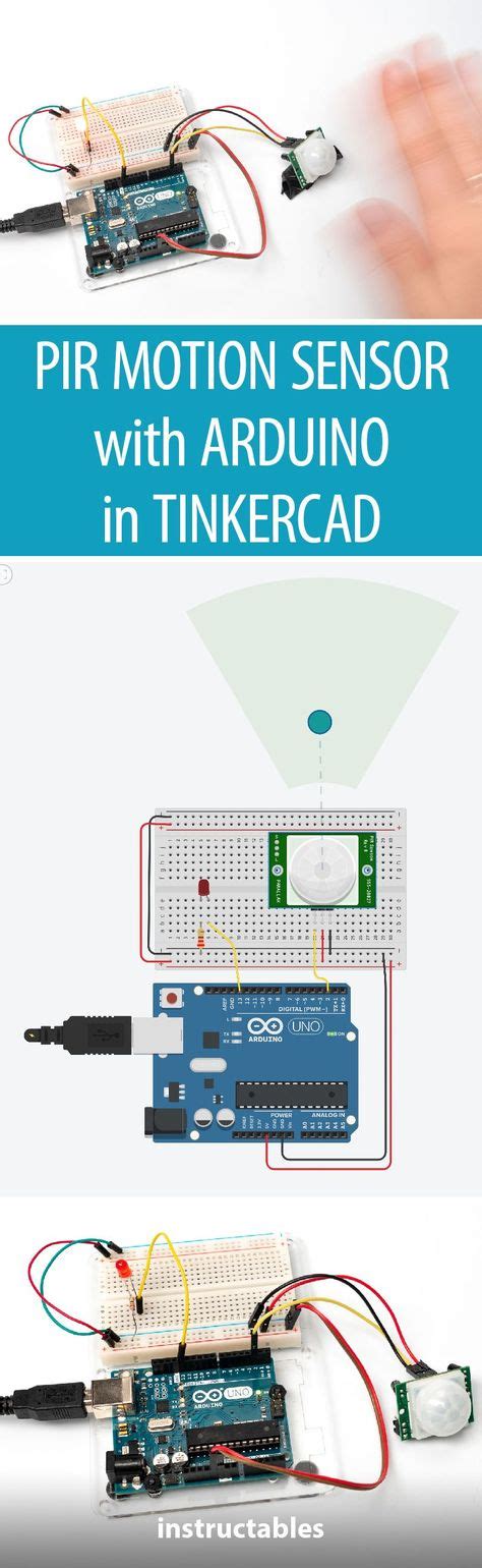 Pir Motion Sensor With Arduino In Tinkercad Arduino Arduino Electronics Arduino Projects