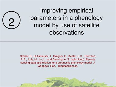Ppt Remote Sensing Data Assimilation For A Prognostic Phenology Model Powerpoint Presentation
