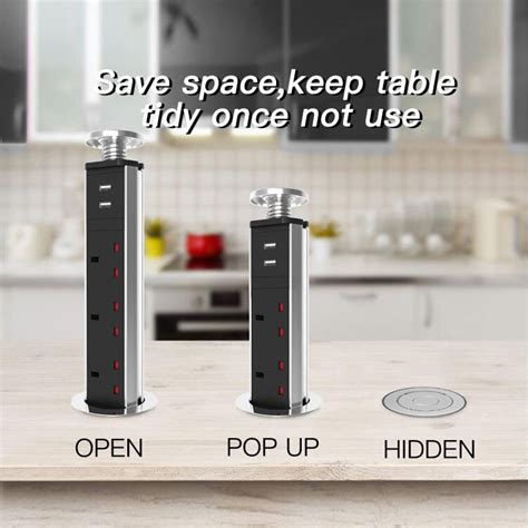 Uk Plug 3 Power Kitchen Table Electrical Socket De Grandado